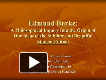 Edmund Burke: A Philosophical Inquiry Into the Origin of Our Ideas of ...