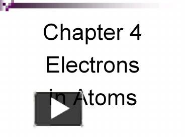 PPT – Electrons PowerPoint presentation | free to download - id: 80f9b7 ...