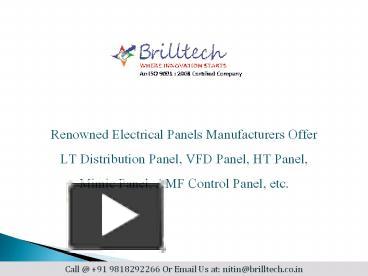 PPT – Electrical Panel Manufacturers PowerPoint presentation | free to ...