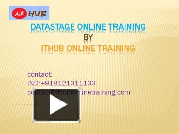 PPT – Datastage online training in india | datastage training ...