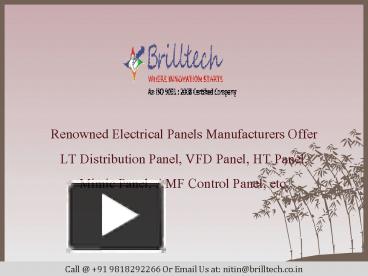 Power Control Panel Manufacturers presentation | free to download