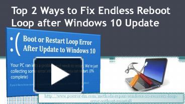 PPT – Top 2 Ways to Fix Endless Reboot Loop after Windows 10 Update ...