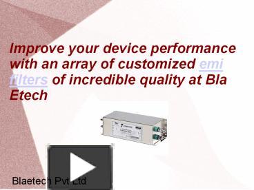 PPT – What is meant by filter? What are the different types of filters ...