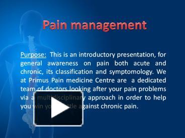 Types of Pain presentation | free to download
