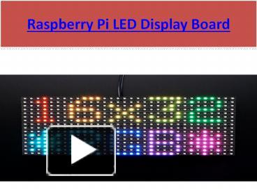 Raspberry Pi Display Module PPT presentation | free to download