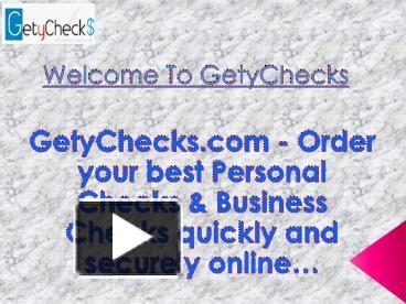 PPT – Latest Cheap Personal Checks And Business Checks PowerPoint ...