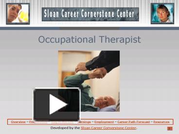 PPT – Occupational Therapist PowerPoint presentation | free to view ...