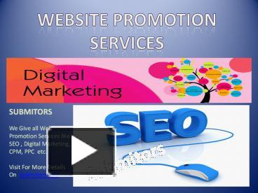 Promote Your Website in a week, Submit URL presentation | free to download