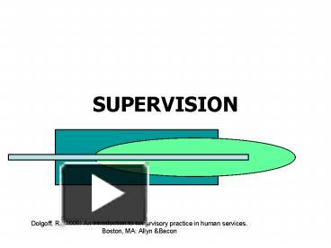 SUPERVISION presentation | free to view
