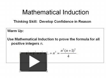 PPT – Mathematical Induction PowerPoint presentation | free to download ...