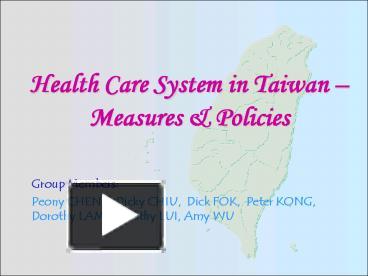 Health Care System in Taiwan presentation | free to view