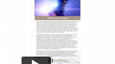 DJ Biography Sample presentation | free to download