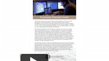 PPT – Programmer Biography Sample PowerPoint presentation | free to ...