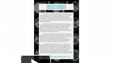 PPT – Radiology Residency Personal Statement PowerPoint presentation ...