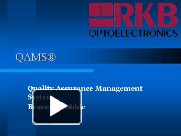 QAMS presentation | free to download