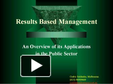 Results Based Management presentation | free to download