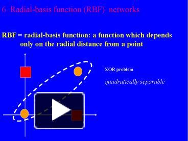 6. Radial-basis function (RBF) networks presentation | free to download