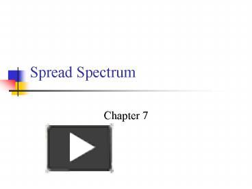 PPT – Spread Spectrum PowerPoint presentation | free to view - id ...