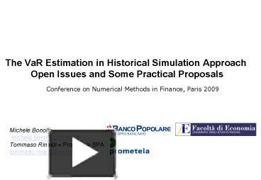 The VaR Estimation in Historical Simulation Approach Open Issues and ...