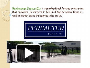PPT – Perimeter Fence Co. PowerPoint presentation | free to download ...