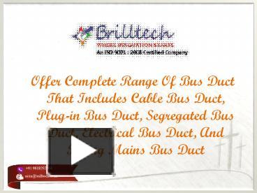 PPT – Segregated Bus Duct Manufacturers (1) PowerPoint presentation ...