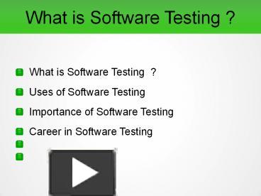 Basics Of Software Testing presentation | free to download