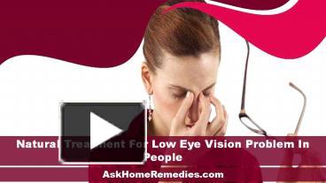 PPT – Natural Treatment For Low Eye Vision Problem In People PowerPoint ...