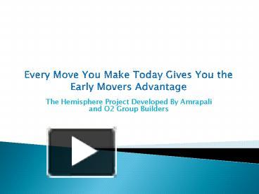 PPT – Every Move You Make Today Gives You the Early Movers Advantage ...