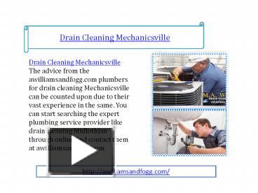 PPT – drain cleaning mechanicsville PowerPoint presentation | free to ...