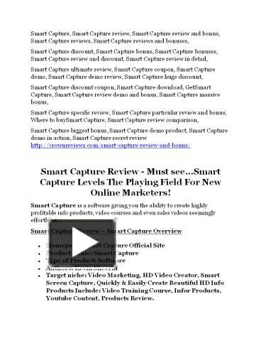 PPT – Smart Capture review and (MEGA) bonuses – Smart Capture ...