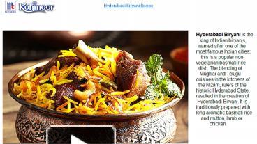 Biryani recipe presentation | free to download