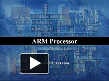 ARM Processor presentation | free to view
