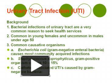 Urinary Tract Infection (UTI) presentation | free to download