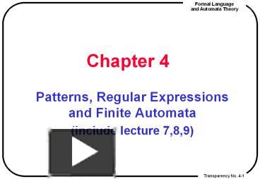 Patterns, Regular Expressions and Finite Automata presentation | free ...