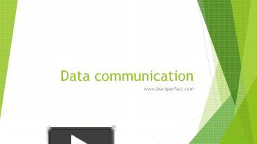 what is data communication presentation | free to download