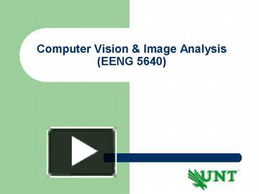 Computer Vision presentation | free to view