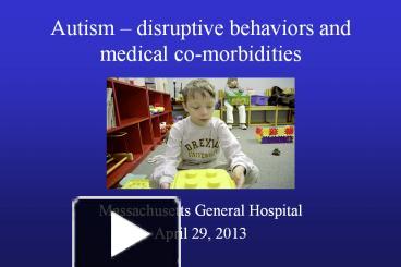 PPT – Pervasive Developmental Disorder (PDD; as defined by DSM-IV ...