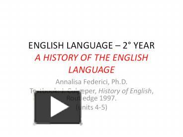 PPT – ENGLISH LANGUAGE PowerPoint presentation | free to view - id ...