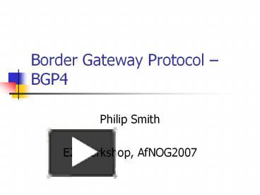 PPT – Border Gateway Protocol PowerPoint presentation | free to ...