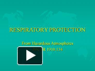 RESPIRATORY PROTECTION presentation | free to download
