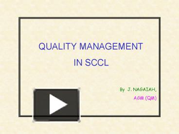 PPT – QUALITY MANAGEMENT PowerPoint presentation | free to download ...