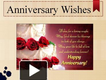 Anniversary Wishes presentation | free to download