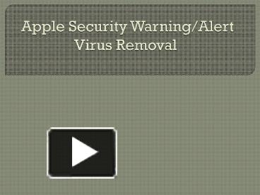 Apple Security Warning presentation | free to download