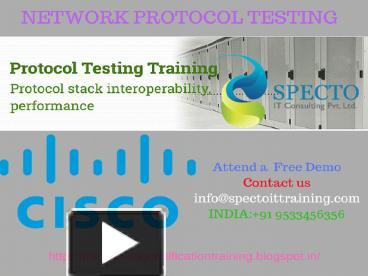 PPT – Network Protocol Testing Training institute in hyderabad ...