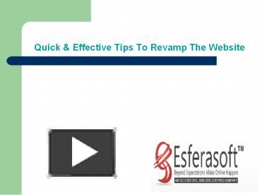 Quick & Effective Tips To Revamp The Website presentation | free to ...