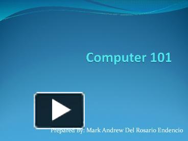 PPT – Basic Computer PowerPoint presentation | free to download - id ...