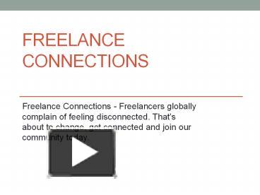 PPT – Freelance Connections PowerPoint presentation | free to download ...