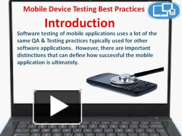 Mobile Device Testing Best Practices presentation | free to download