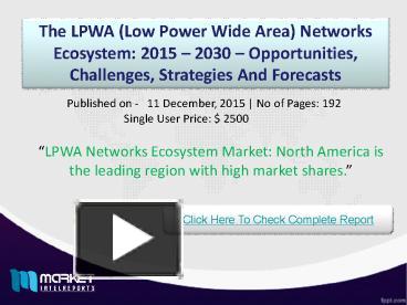 LPWA Networks Ecosystem Market: high scope of application in China and ...