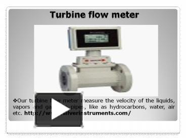 PPT – Steam flow meter PowerPoint presentation | free to download - id ...
